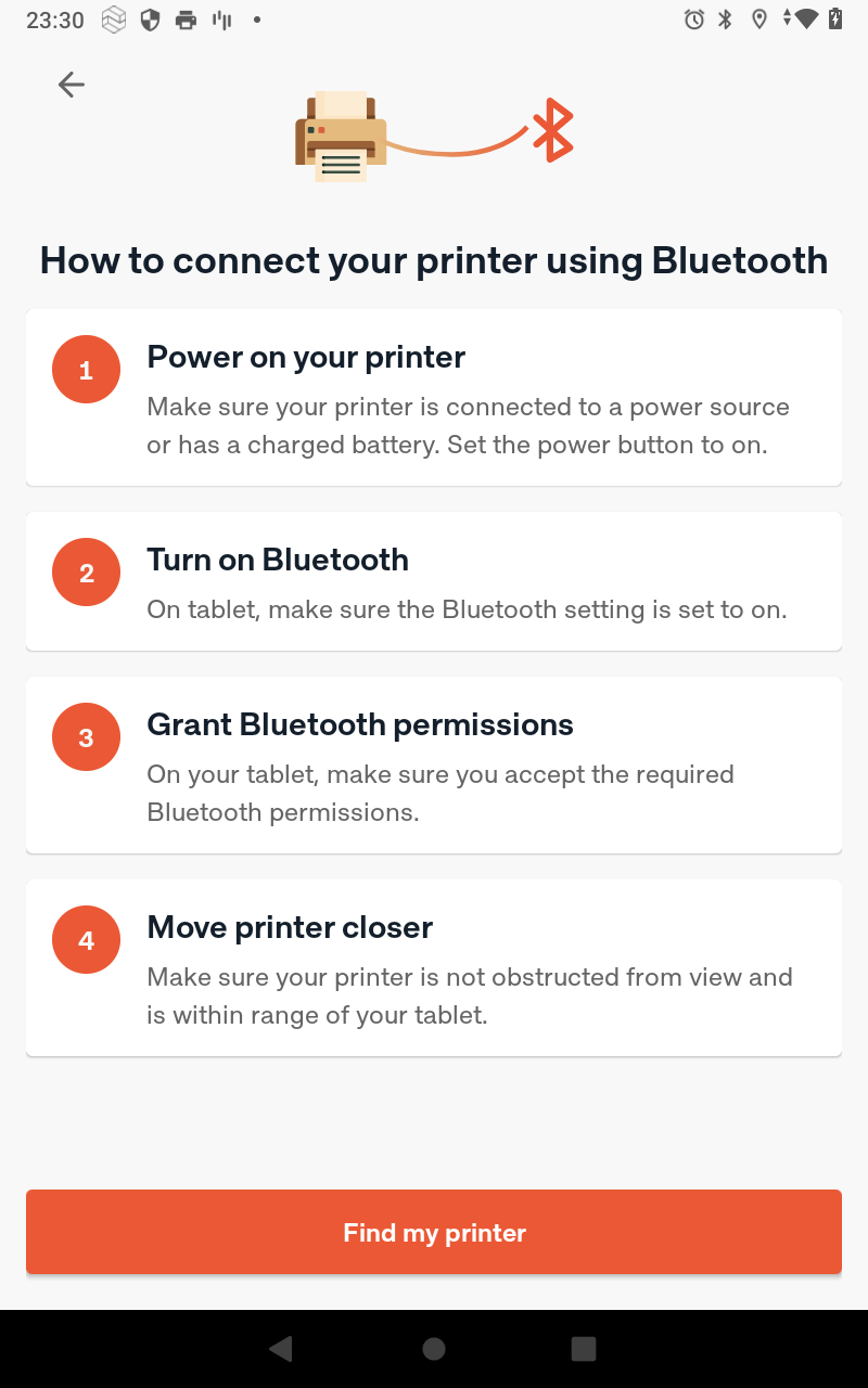 Connecting a Bluetooth Printer – Otter Help Center - UK