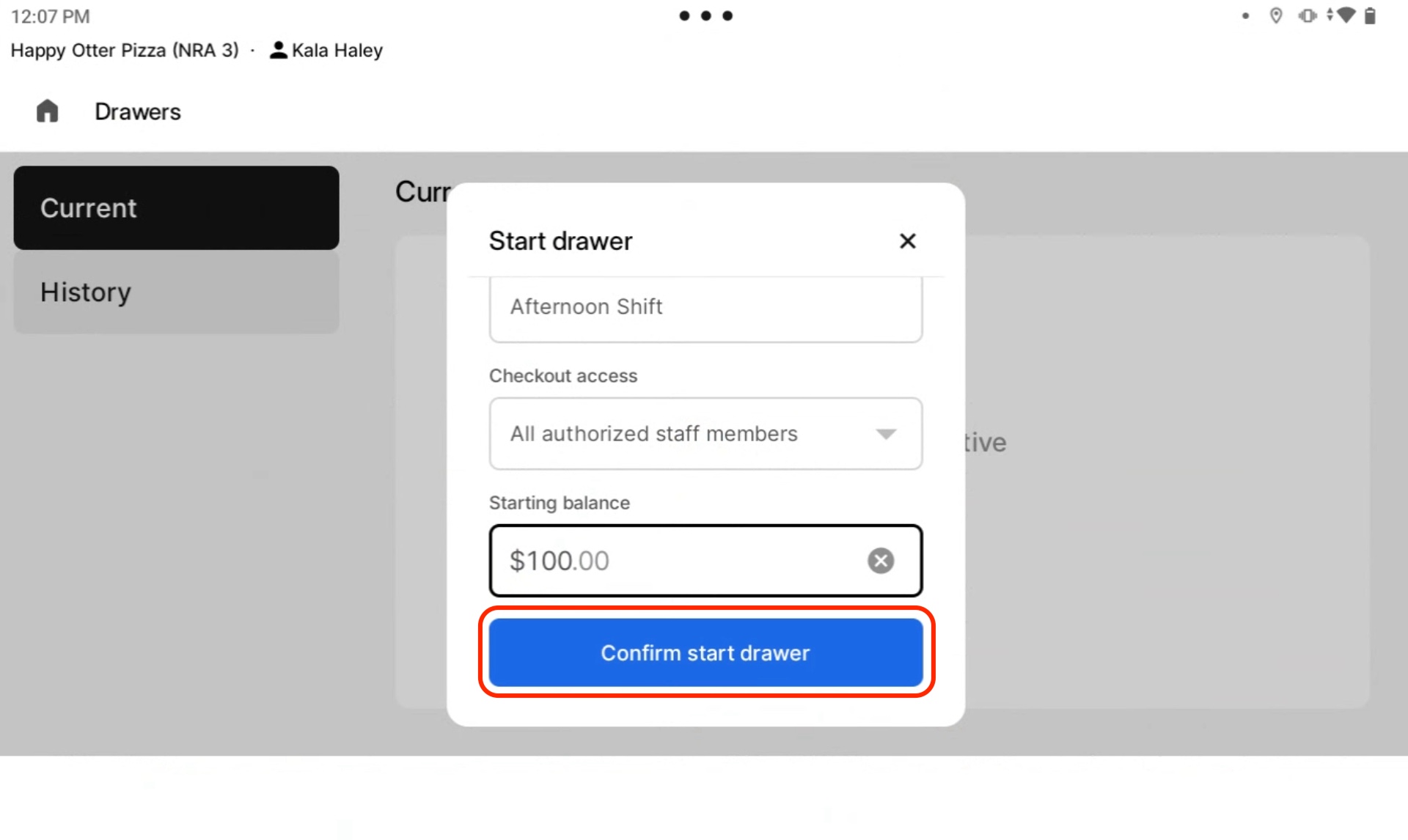 Opening and Closing Cash Drawers – Otter Help Center