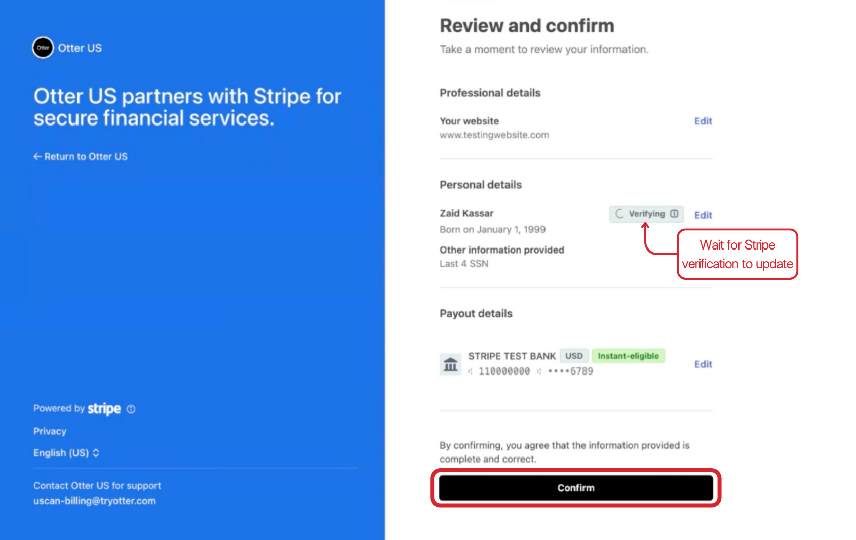 Guide to Connecting Stripe – Otter Help Center - US