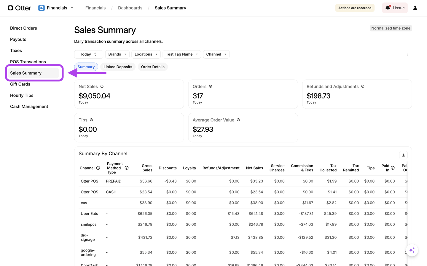 Tax Reports – Otter Help Center